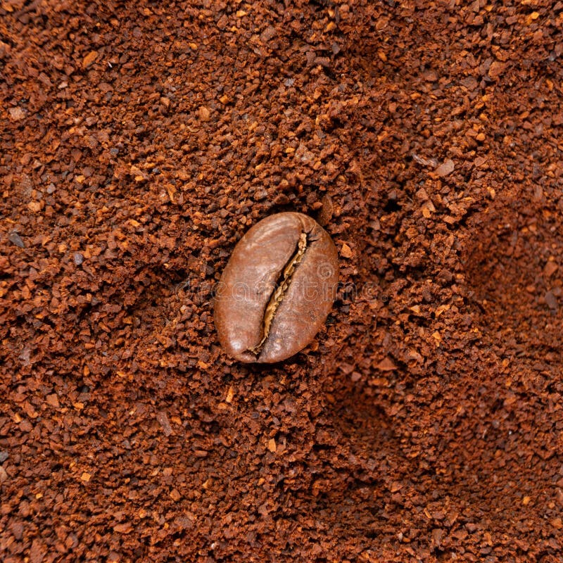 Ground Coffee Ready for Brewing, Top View of Coffee. Stock Image ...