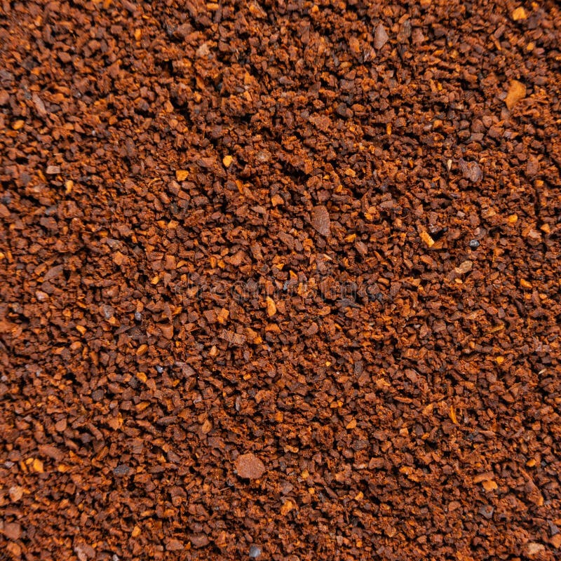 Ground Coffee Ready for Brewing, Top View of Coffee. Stock Photo ...