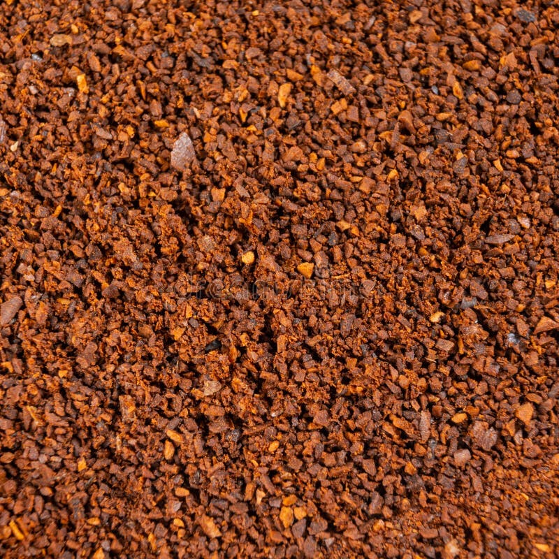 Ground Coffee Ready for Brewing, Top View of Coffee. Stock Photo ...