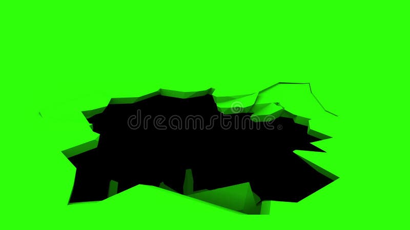 Ground Collapse Effect Animation Green Screen Stock Video - Video of ...