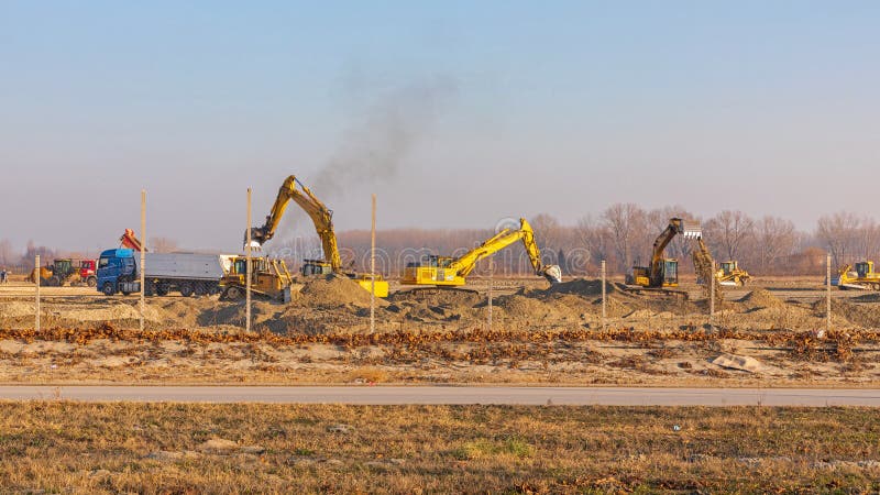 Ground Construction Site stock image. Image of exterior - 256936973