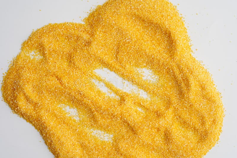 Ground Corn in Closeup, Corn Flour Stock Image - Image of coarse ...
