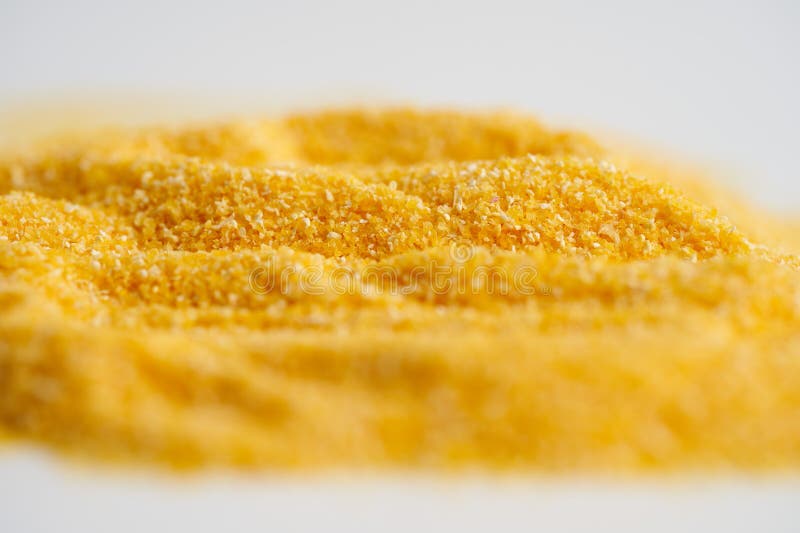 Ground Corn in Closeup, Corn Flour Stock Photo - Image of grits ...