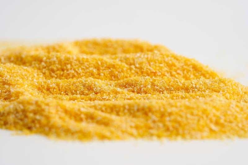 Ground Corn in Closeup, Corn Flour Stock Image - Image of polenta ...