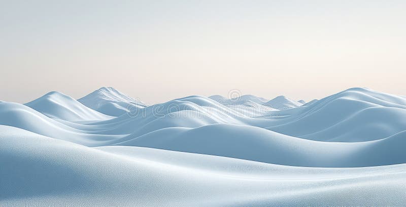 Ground Covered with Snow, a Winter Landscape on a White Background is ...