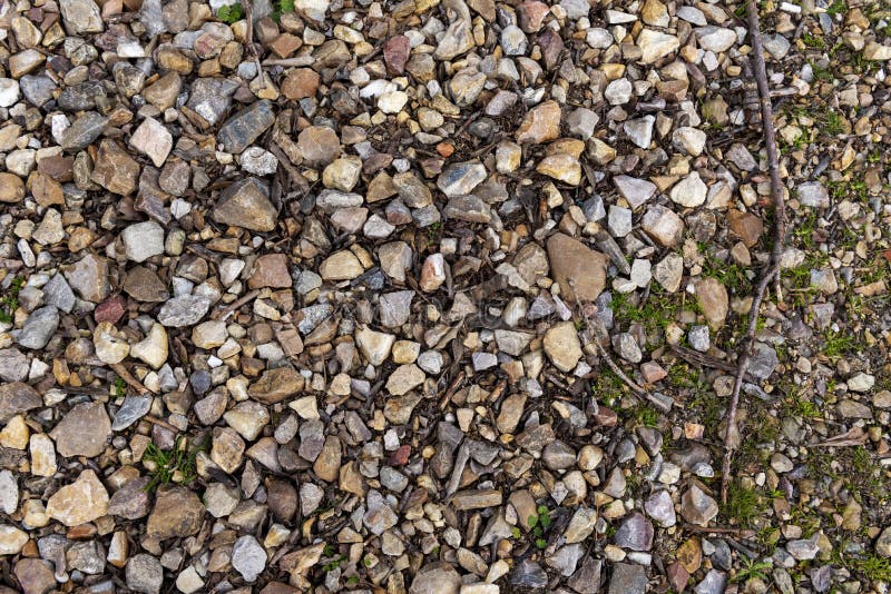 Ground Covered with Stones and Sticks in the Field. Vector Stone ...