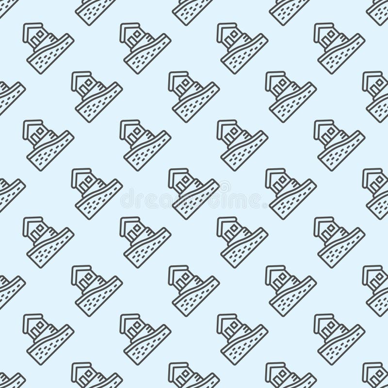 Ground Cut and House Foundation Line Seamless Pattern, Construction ...