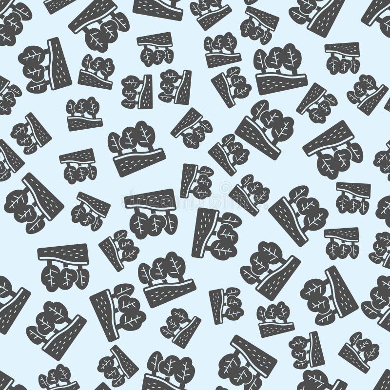 Ground Cut and Trees Solid Seamless Pattern, Construction Theme. Vector ...