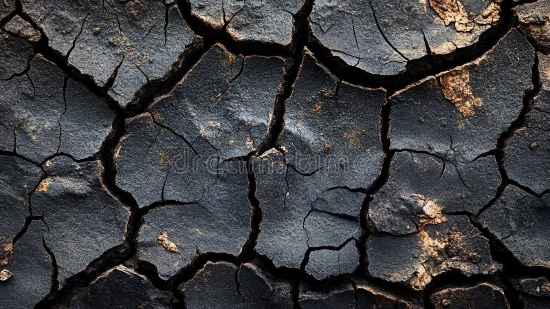 Dried and Cracked Earth Showing Signs of Drought in an Arid Environment ...