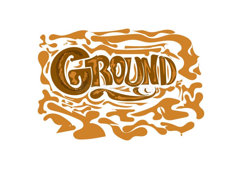 GROUND Doodle Text Art Style Stock Vector - Illustration of vector ...