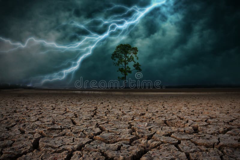 The ground dry cracked. stock photo. Image of lightning - 67315998