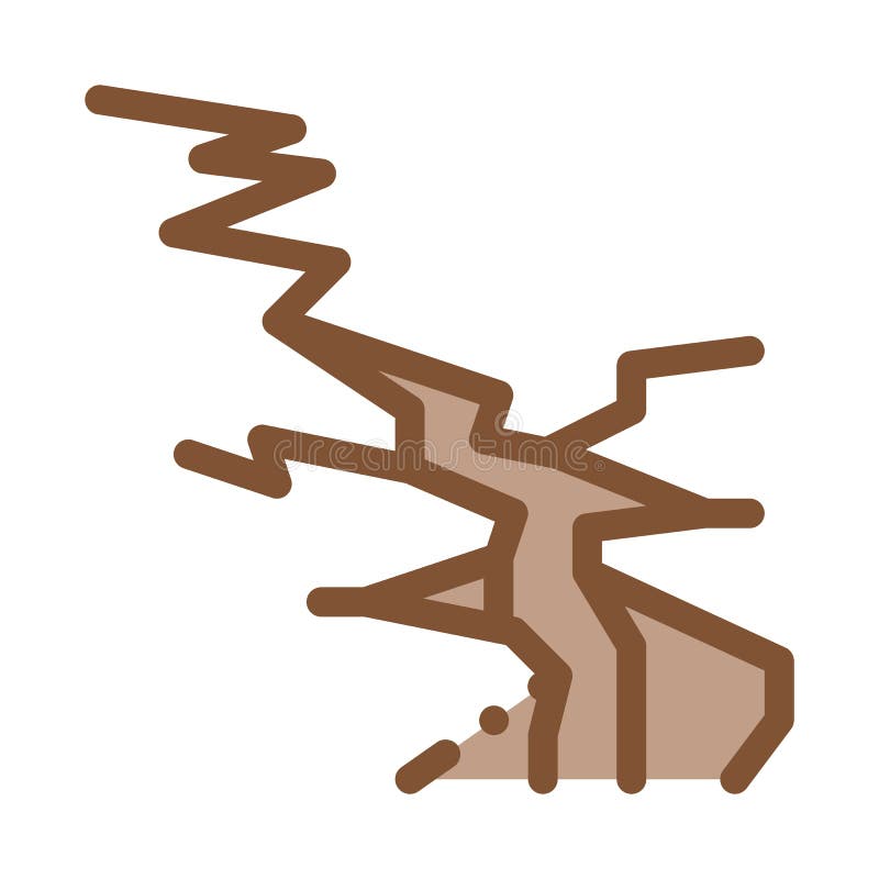 Ground Fault Earthquakes Icon Vector Illustration Stock Vector ...