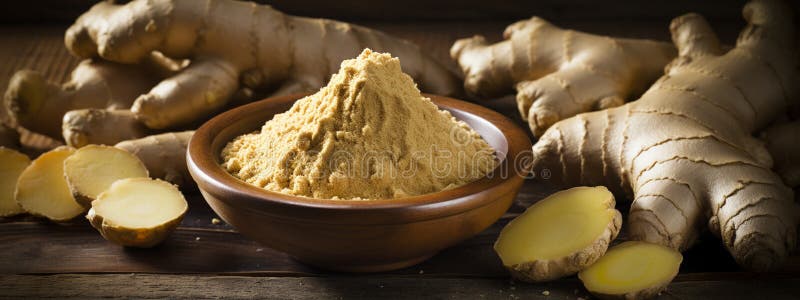 Ground Ginger on a Plate. Selective Focus Stock Illustration ...