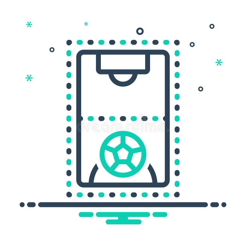 Mix Icon for Ground, Pitch and Football Stock Vector - Illustration of ...