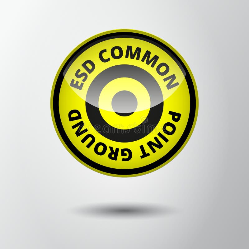 ESD Common Point Ground Symbol Sign, Vector Illustration, Isolated on ...