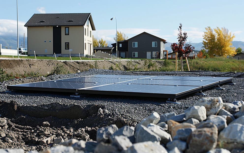 Ground-Level Solar Efficiency -Generative Ai Stock Image - Image of ...