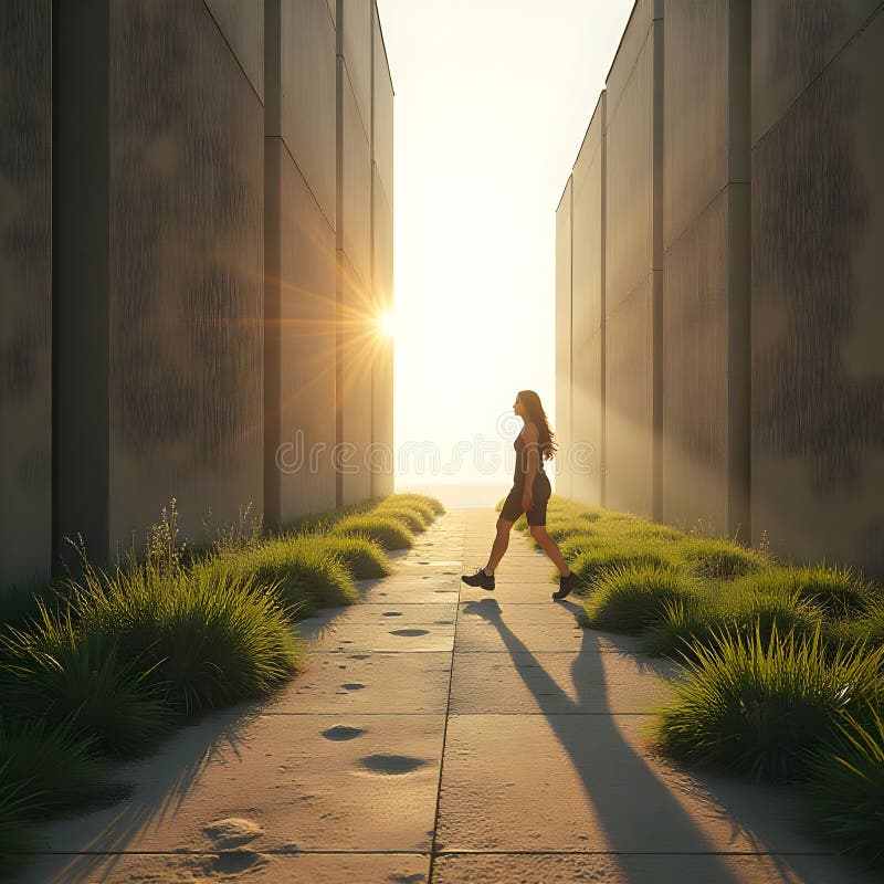 Ground Level View, Architecture Landscape, Morning Light Stock Photo ...