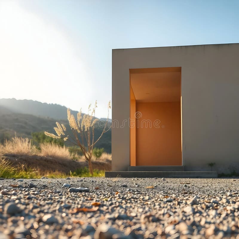 Ground Level View, Architecture Landscape, Morning Light Stock Image ...