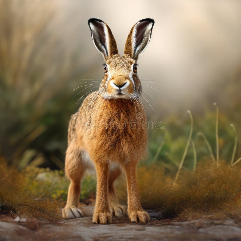 Golden Hare Wildlife Portrait: Hyperrealistic Zbrush Rendering with Ue5 ...