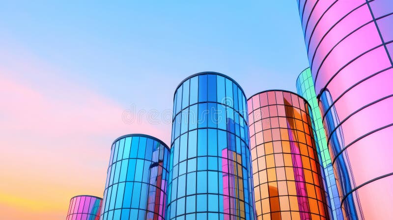 A Ground-level View of Modern Architecture, Showcasing a Tall Office ...