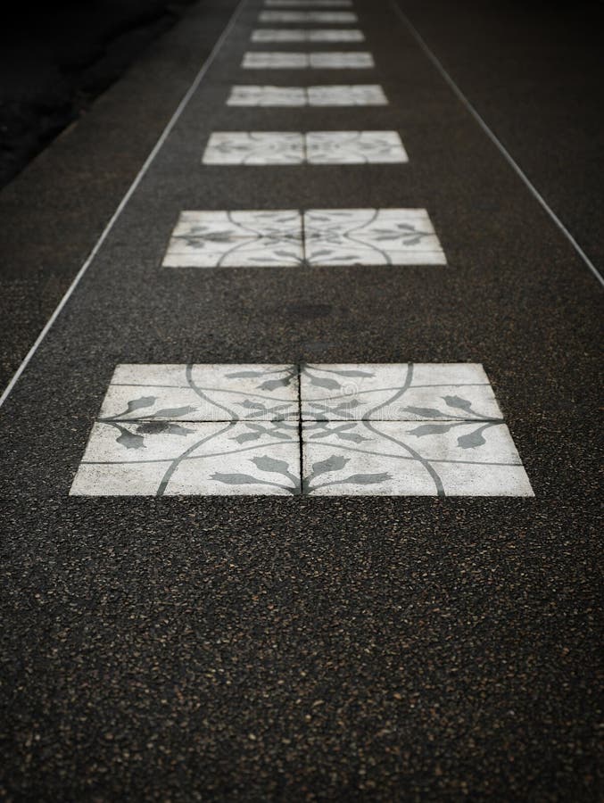 Perspective View of Paving Stones Stock Photo - Image of concrete ...