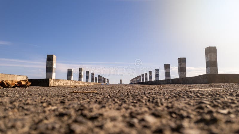 Ground-Level View of an Unfinished Pier Under Construction Stock Photo ...