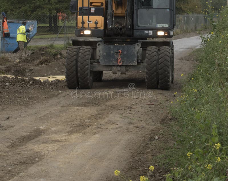 Ground Leveling in Road Construction Editorial Stock Photo - Image of ...