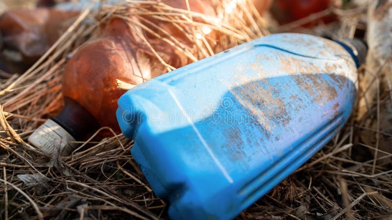Ground Littered with Plastic Bottles Stock Image - Image of industry ...