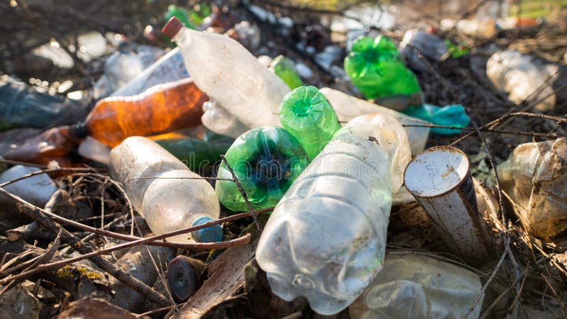 Ground Littered with Plastic Bottles Stock Photo - Image of outdoor ...