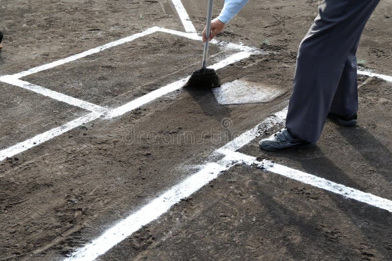 Ground maintenance work stock photo. Image of base, koshien - 205759612
