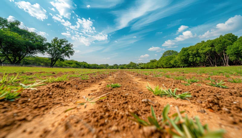 Ground Marked for Contest a Competitive Field with Numbers, Ready for ...