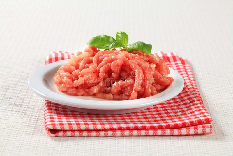 Ground meat stock image. Image of food, basil, checked - 21651377