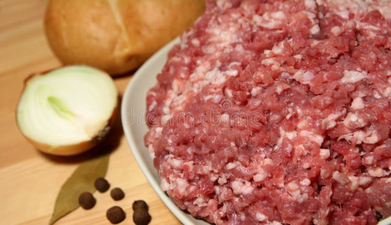 Ground Meat stock image. Image of hamburger, roll, burger - 3842017
