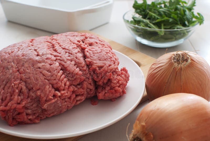 Ground meat horizontal stock photo. Image of ground, wood - 25235022