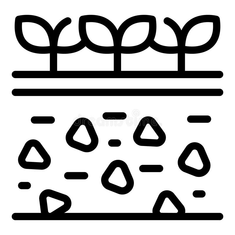 Ground Microplastics Pollution Icon Outline Vector. Water Food Stock ...