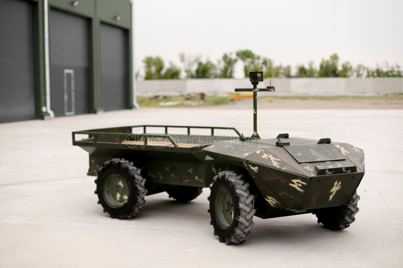 Ground Military Robot for Evacuation of the Wounded Stock Image - Image ...