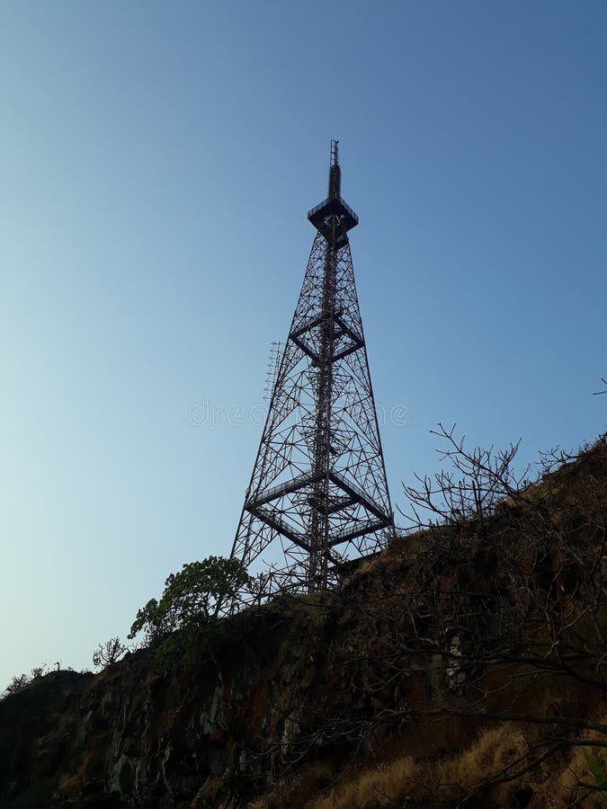 Ground Mounted Iron Mobile Tower Stock Image - Image of cloud, spire ...