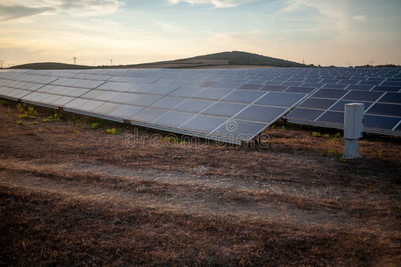Ground-mounted Solar Panels Stock Image - Image of modern, technology ...