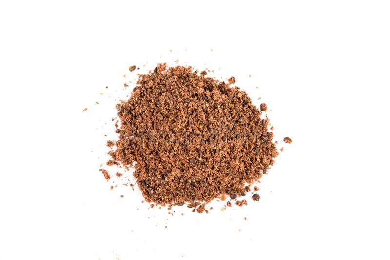 Ground Multicolored Sumac Powder Isolated Over White Top Down Stock ...