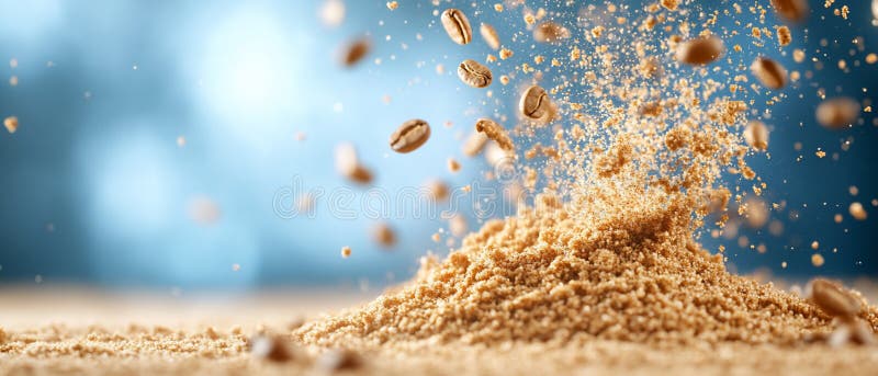 Ground Nuts Exploding into Powder Stock Illustration - Illustration of ...