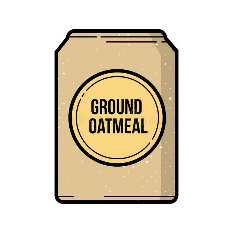 Ground Oatmeal Bag Vintage Vector Icon Stock Vector - Illustration of ...