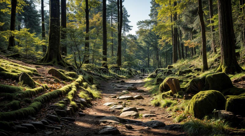 Ground Pathway Going To an Unknown Location in the Middle of a Dense ...