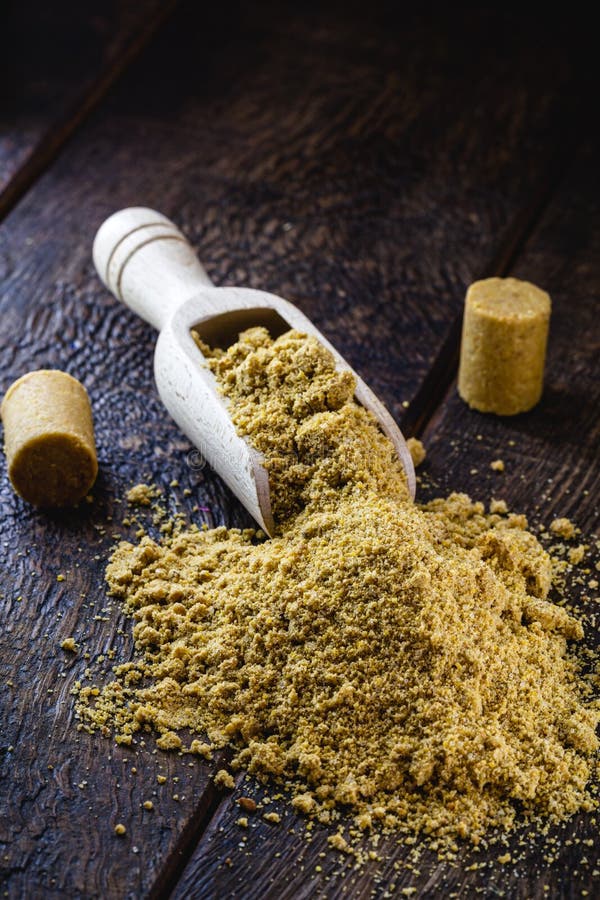 Ground Peanut Powder, on a Rustic Table, Called Brazilian PaÃ§oca Stock ...