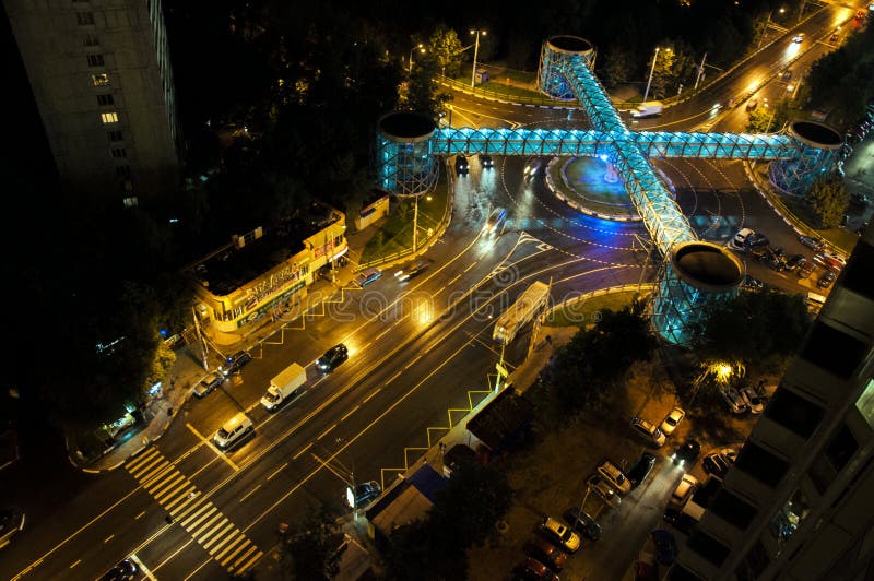 Ground Pedestrian Crossing in the City of Khimki. Horizontal Image ...
