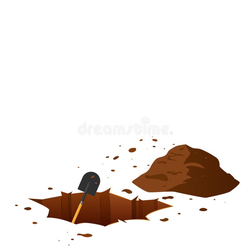 Ground Pit Concept in Cartoon Style, Vector Stock Vector - Illustration ...