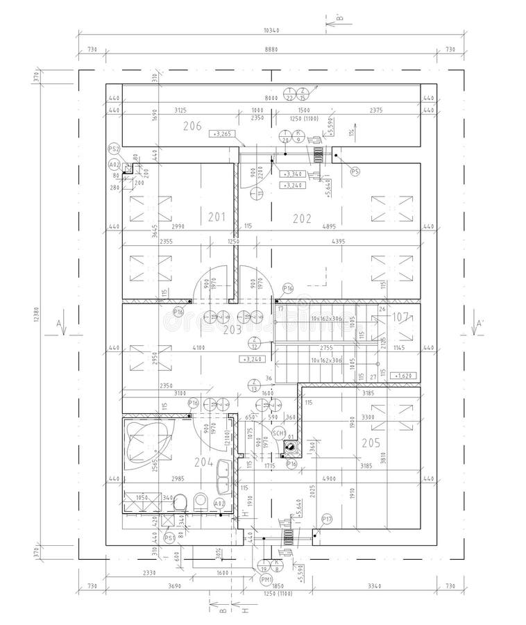 Ground Plan of Flat Building Stock Photo - Image of spot, room: 14967350