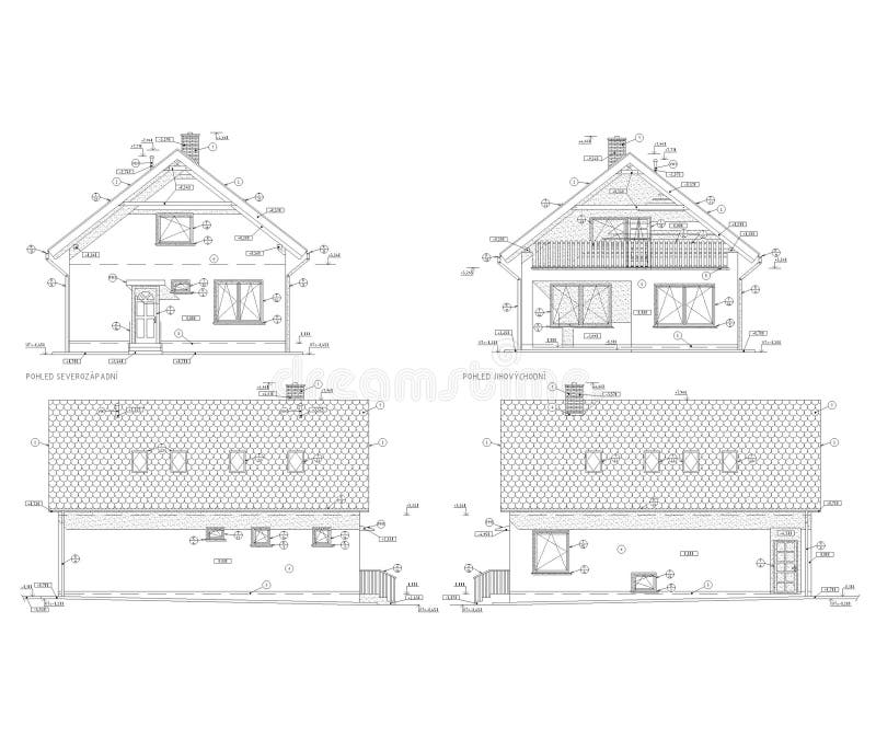 Ground Plan of Flat Building Stock Illustration - Illustration of stair ...