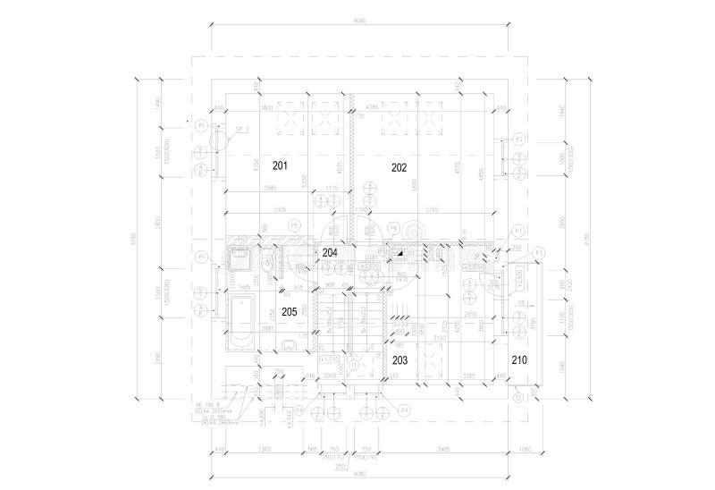 Ground Plan of Flat Building Stock Photo - Image of spot, room: 14967350