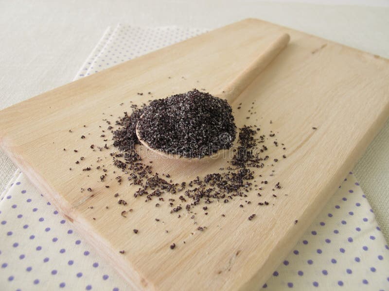 Ground poppy seeds stock photo. Image of ground, grains - 114776142