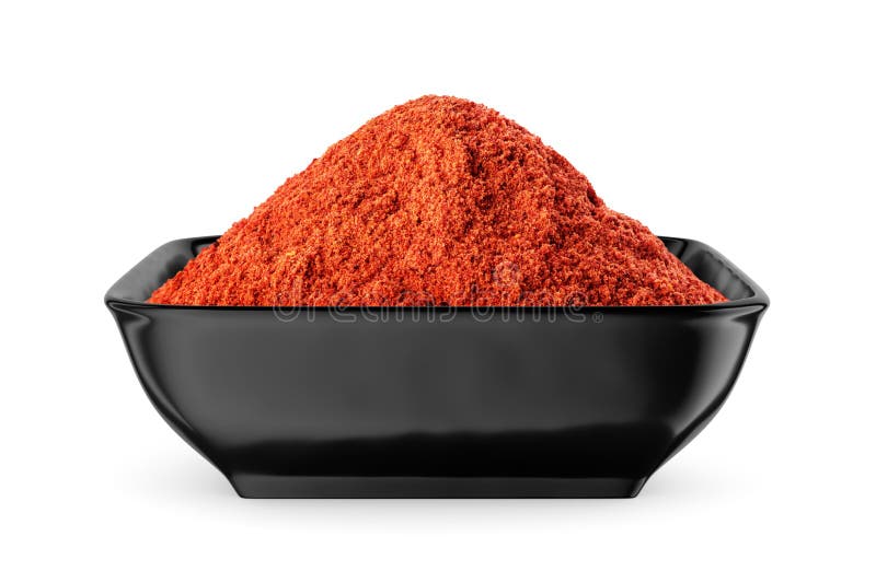 Ground Black Pepper in White Bowl Isolated on White. Front View Stock ...